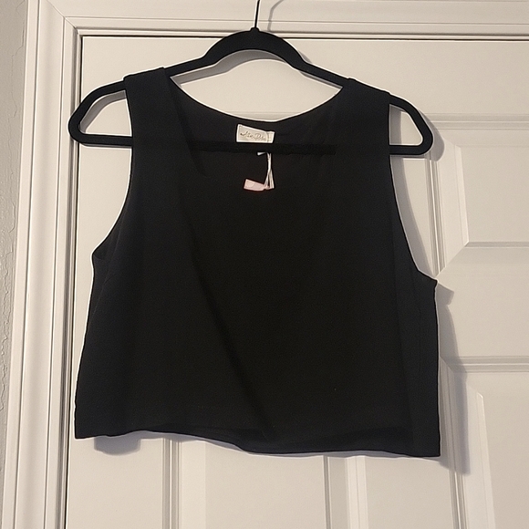 Allie Rose | Tops | Nwt Allie Rose Black Crop Top | Poshmark